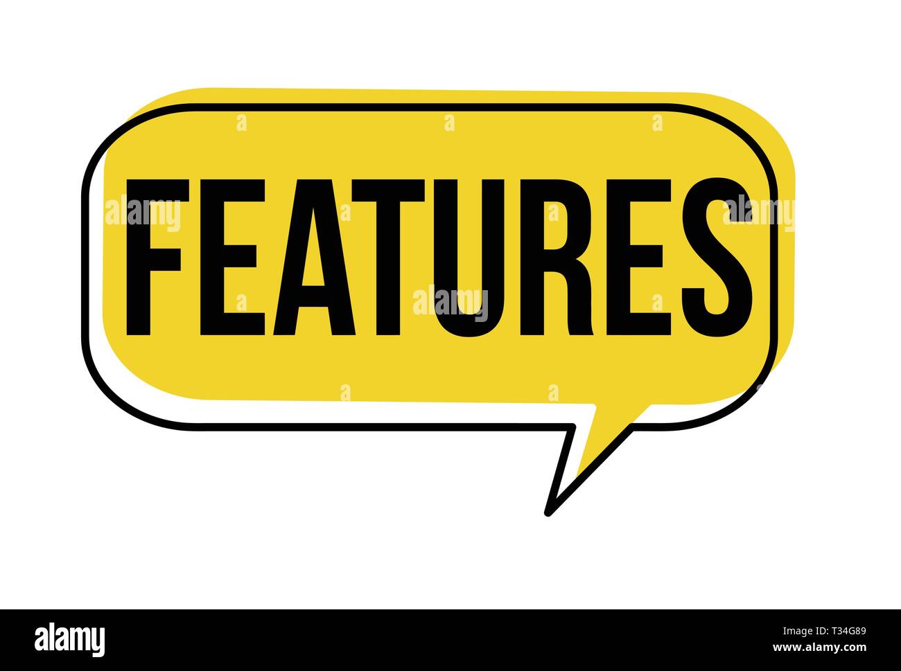 features-speech-bubble-on-white-background-vector-illustration-stock