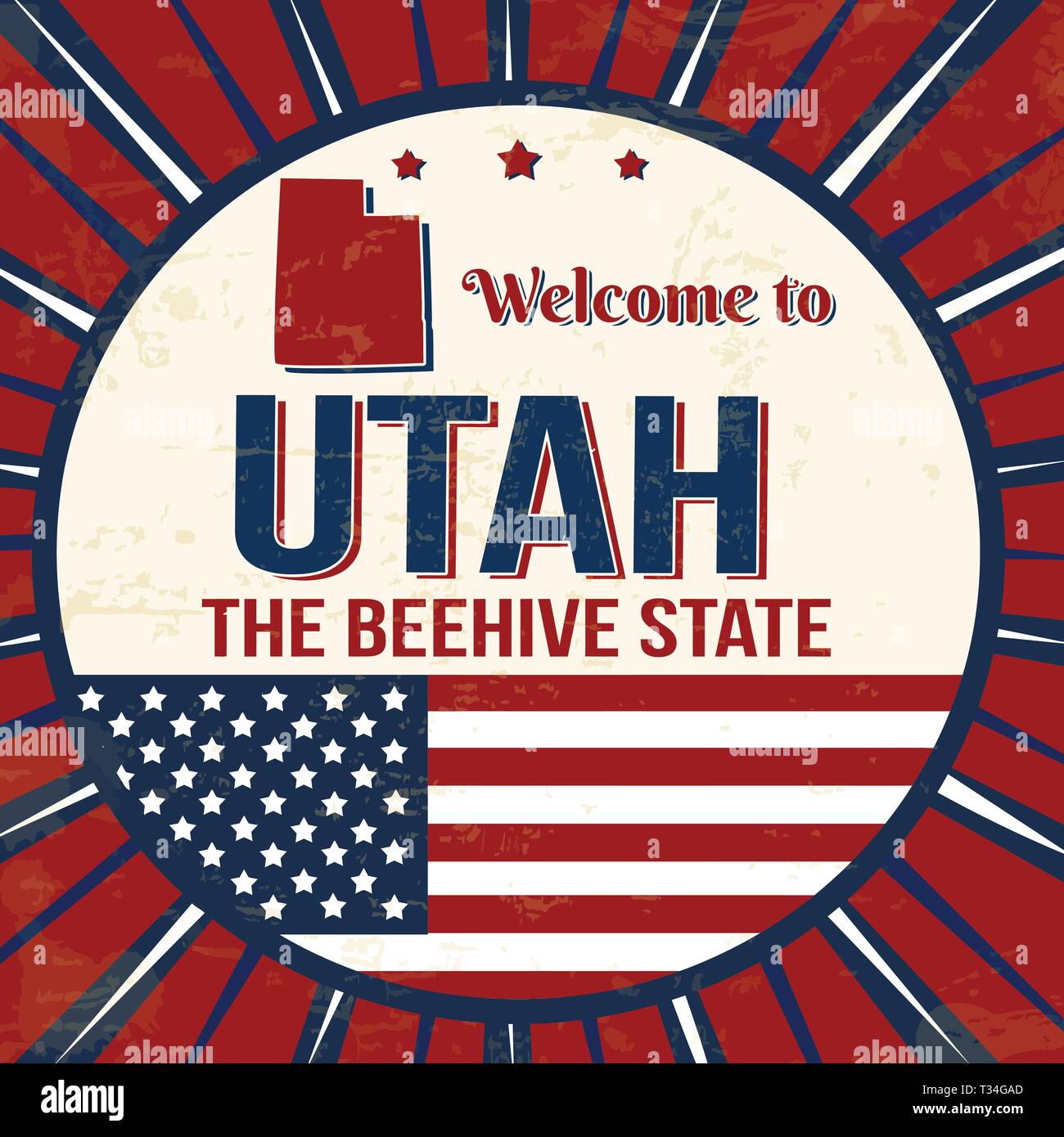 Utah icon vector vectors hi-res stock photography and images - Alamy