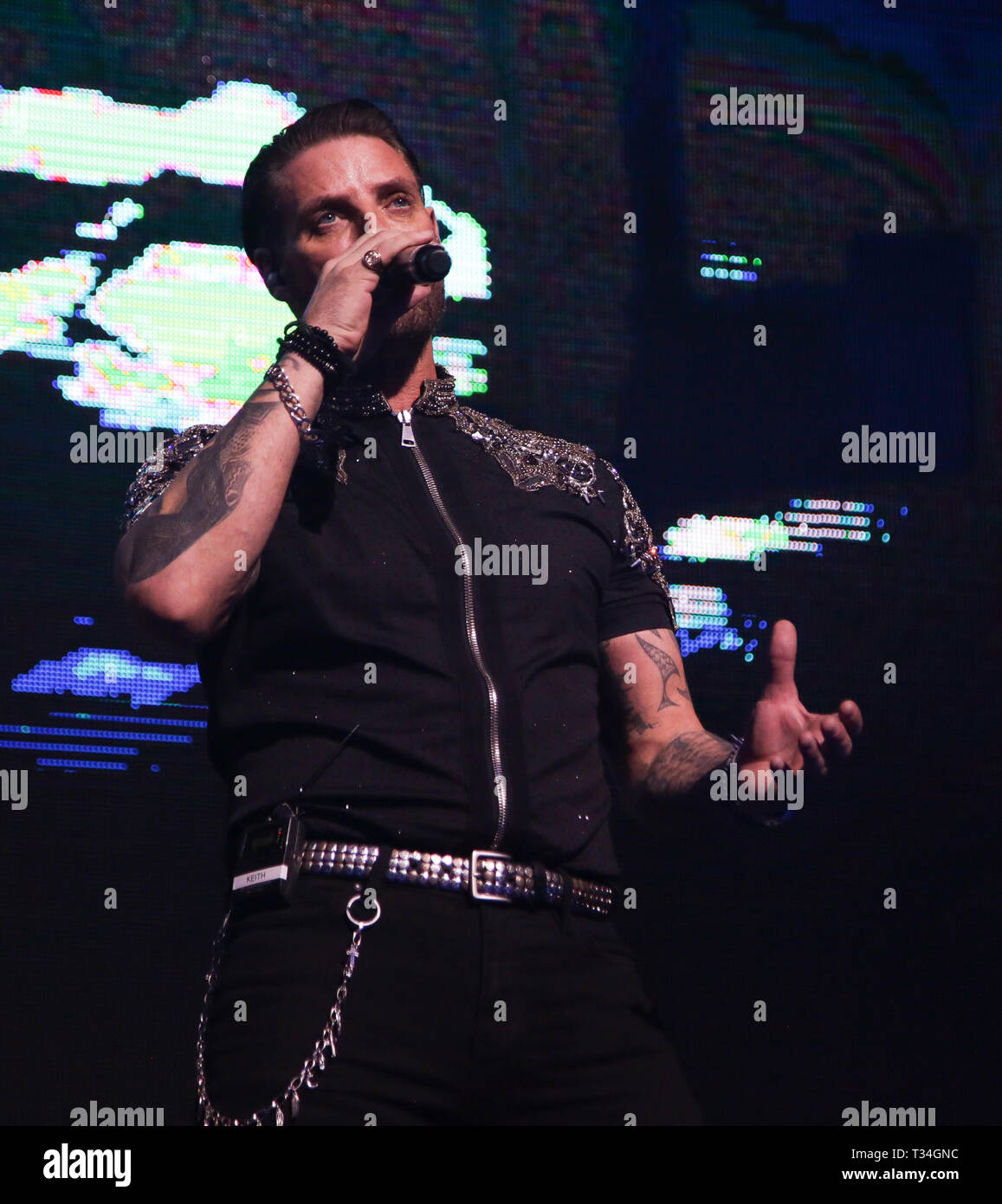 Keith Duffy seen performing at the ICC in Sydney during the Boyzone's ...