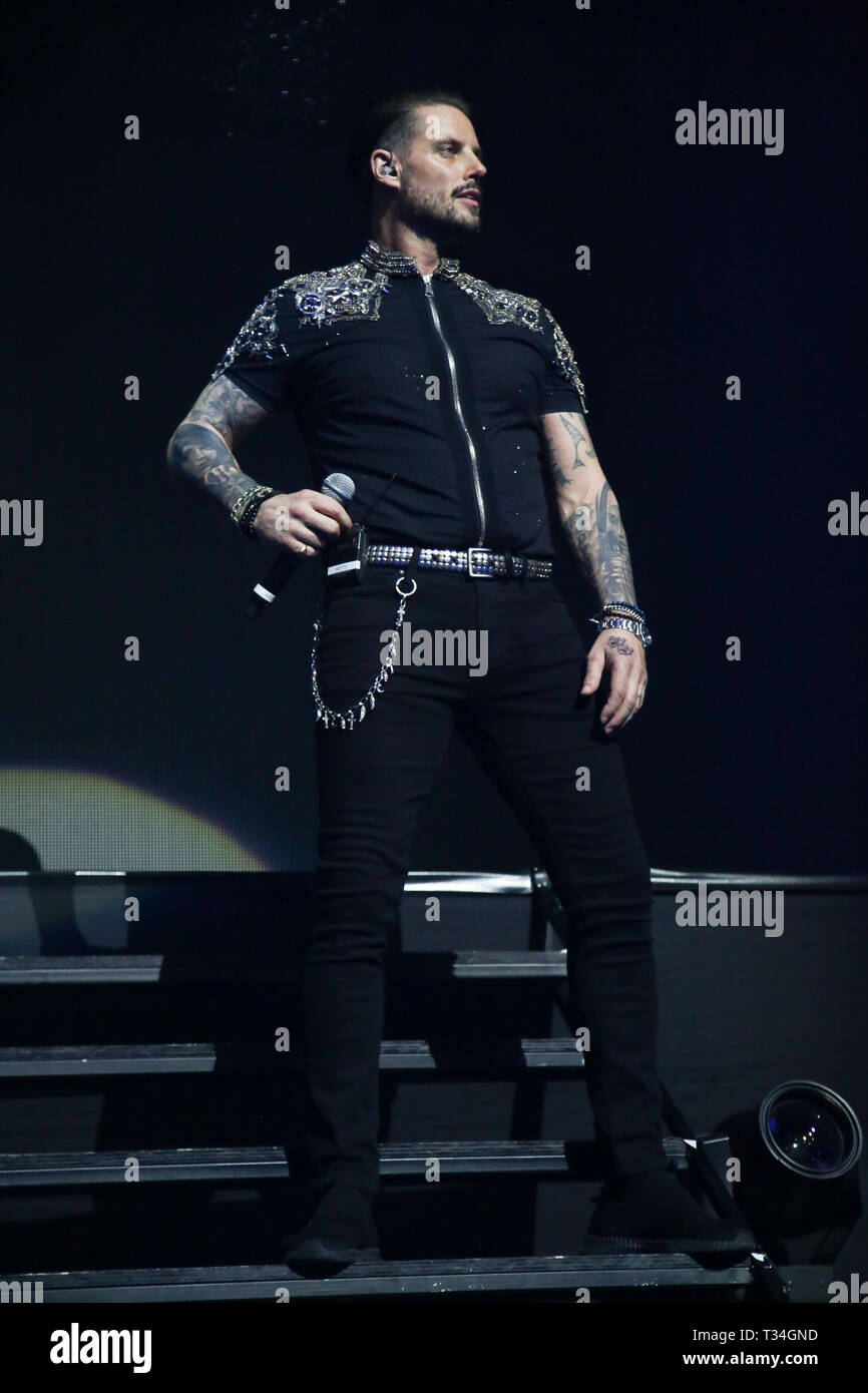 Keith Duffy seen performing at the ICC in Sydney during the Boyzone's ...