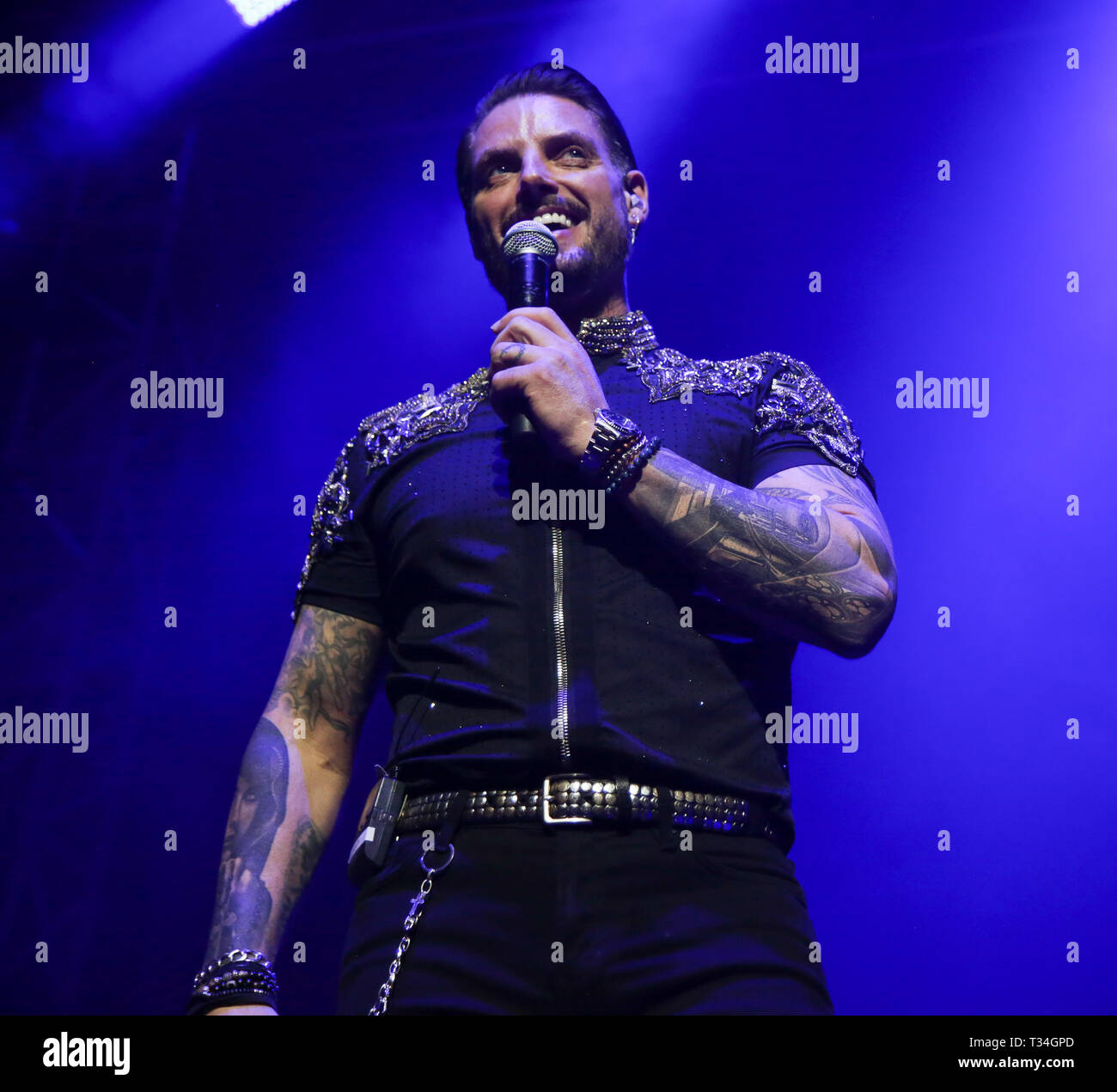 Keith Duffy seen performing at the ICC in Sydney during the Boyzone's ...