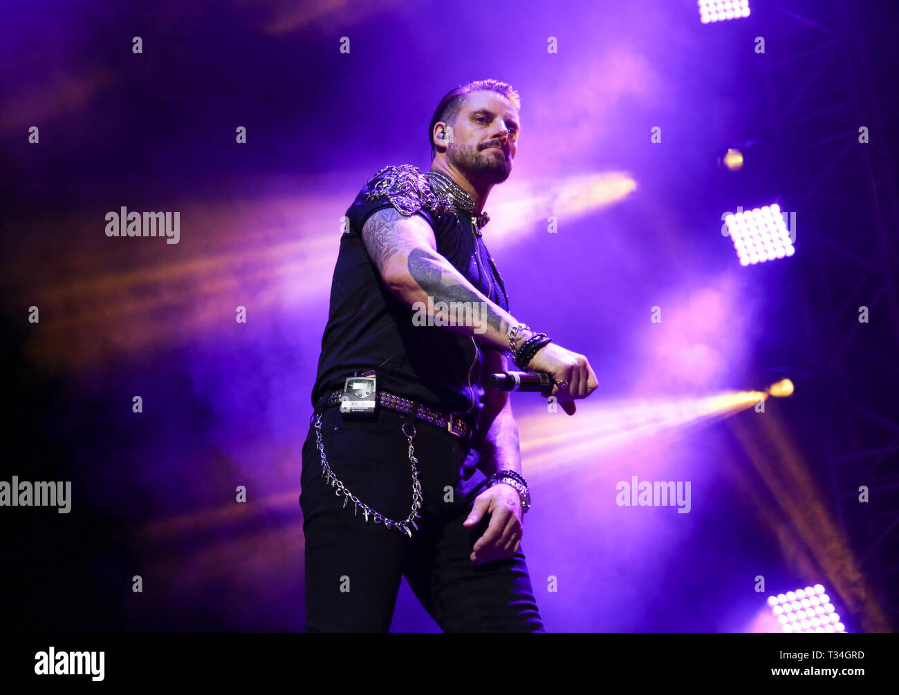 Keith Duffy seen performing at the ICC in Sydney during the Boyzone's ...