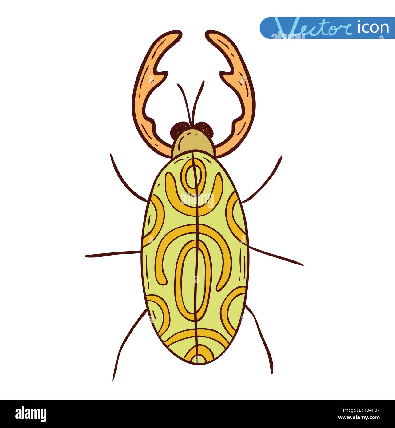 cartoon insect bug icon, vector illustration Stock Vector Image & Art ...