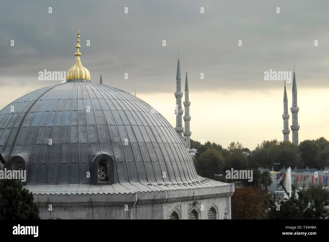 Blue mosque, view from Hagia Sophia, Turkey, Istanbul Stock Photo - Alamy