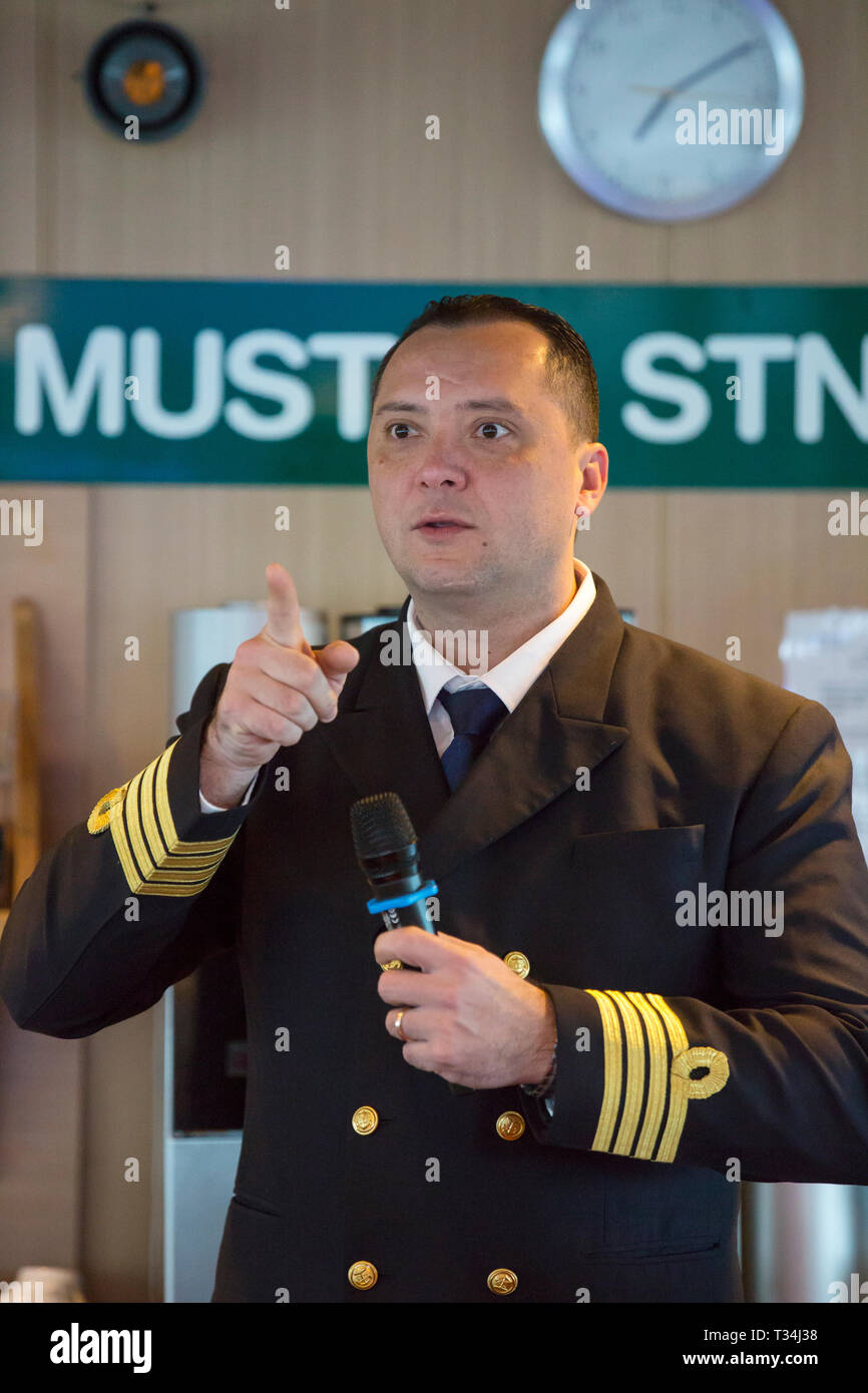 Cruise ship captain passengers hi-res stock photography and images - Alamy