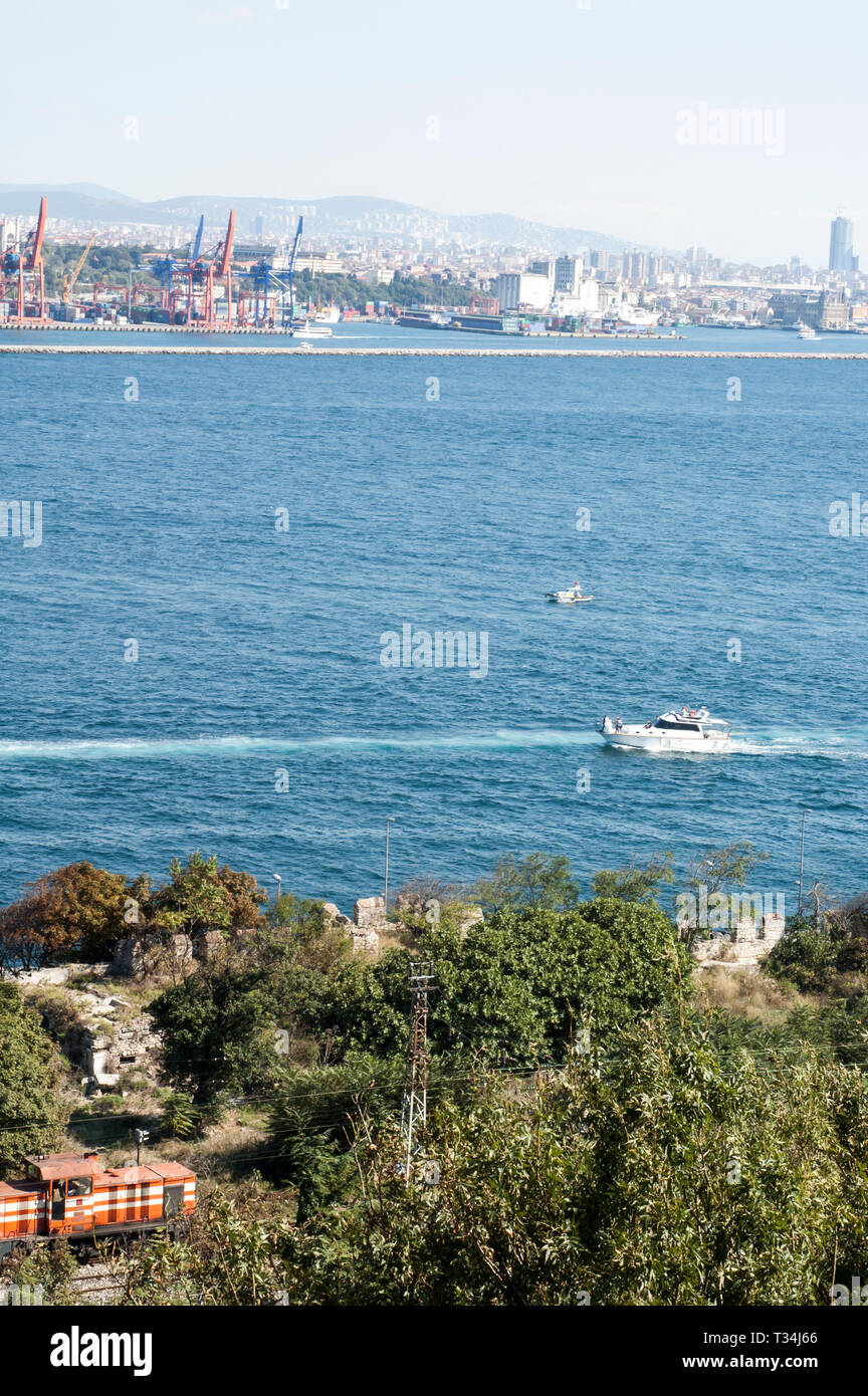 The Bosphorus. The strait that connects the Black Sea to the Sea of ...