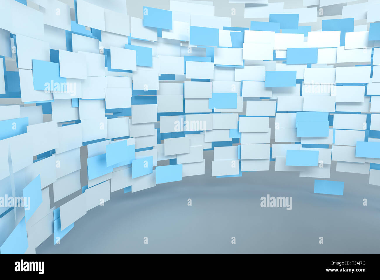 3d rendering, flow square paper, creative background, computer digital background Stock Photo ...