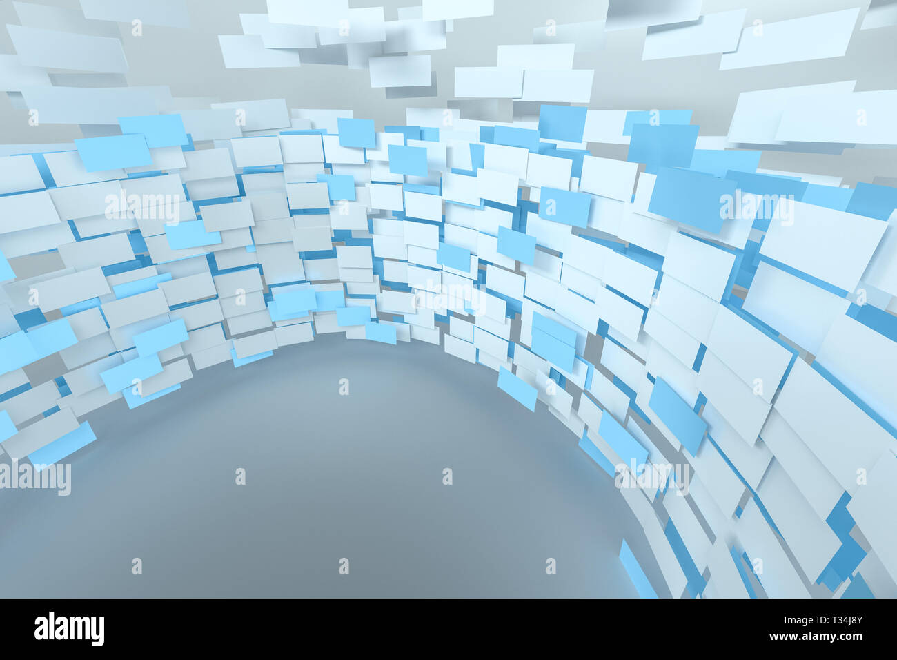 3d rendering, flow square paper, creative background, computer digital background Stock Photo ...