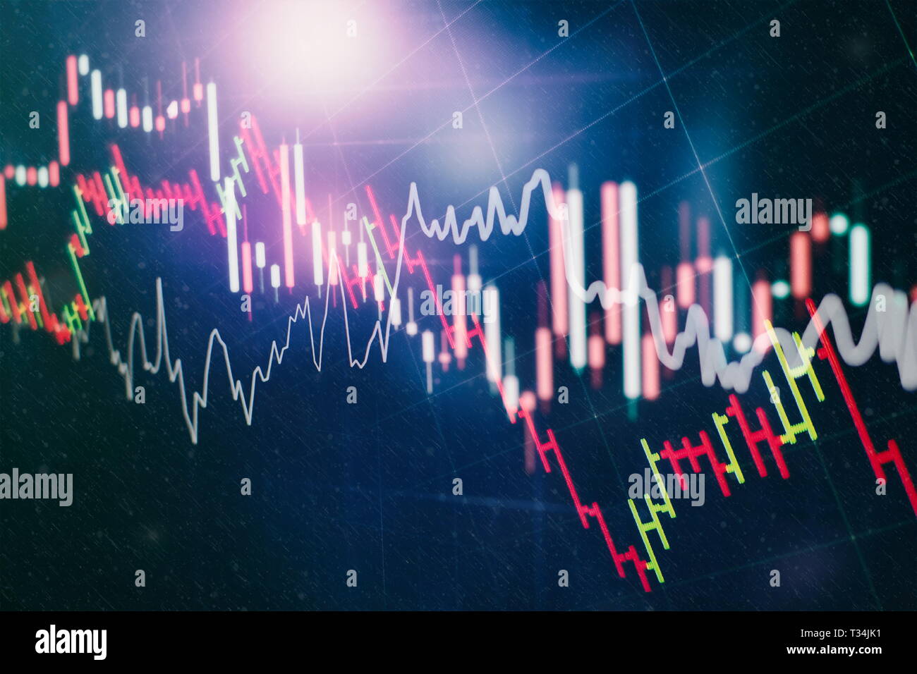 Abstract glowing forex chart interface wallpaper. Investment, trade ...