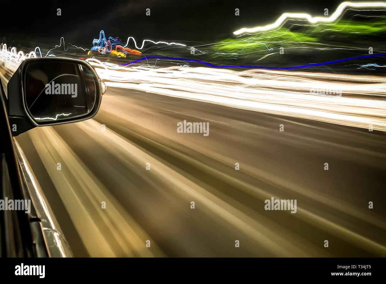 Car light trail hi-res stock photography and images - Alamy