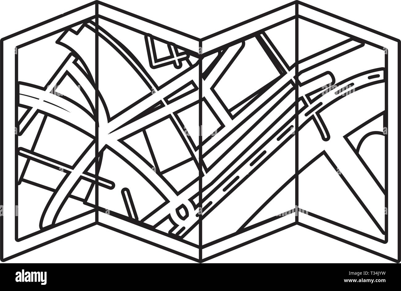 map location cartoon vector illustration graphic design Stock Vector ...