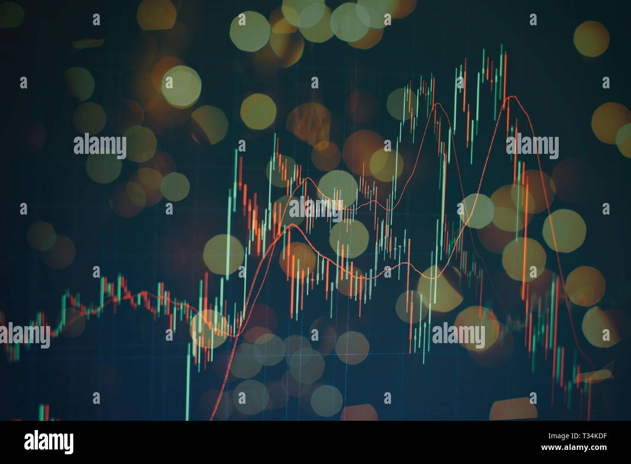 Candle stick graph chart of stock market investment trading. The Forex ...