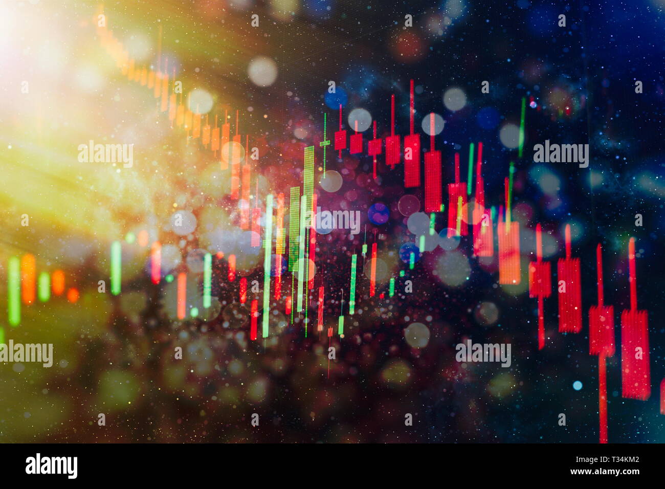 Candle stick graph chart of stock market investment trading. The Forex ...
