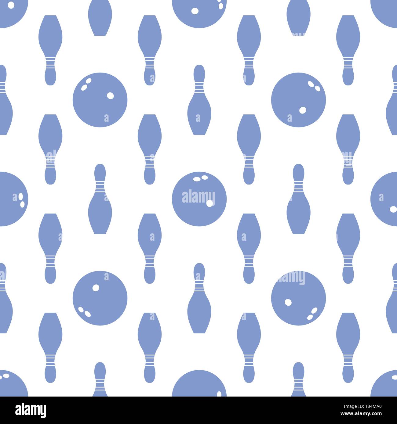 Seamless pattern with bowling pins and bowls. Sports theme. Games ...