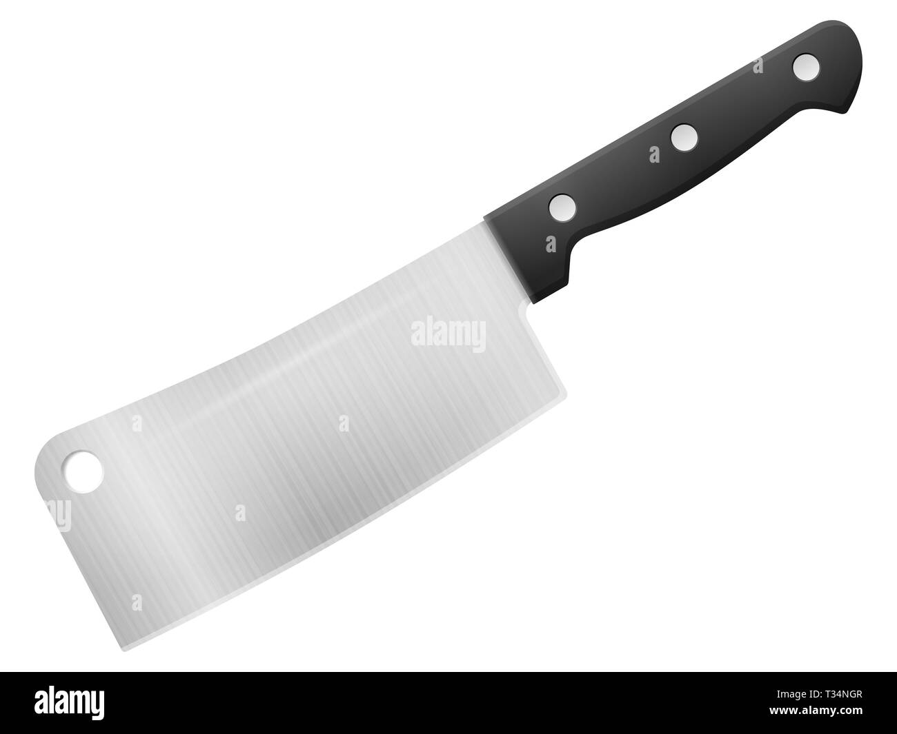 Cleaver on a white background. Vector illustration Stock Photo - Alamy