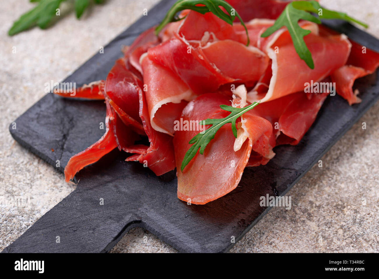 Traditional Spanish cured meat jamon Stock Photo - Alamy