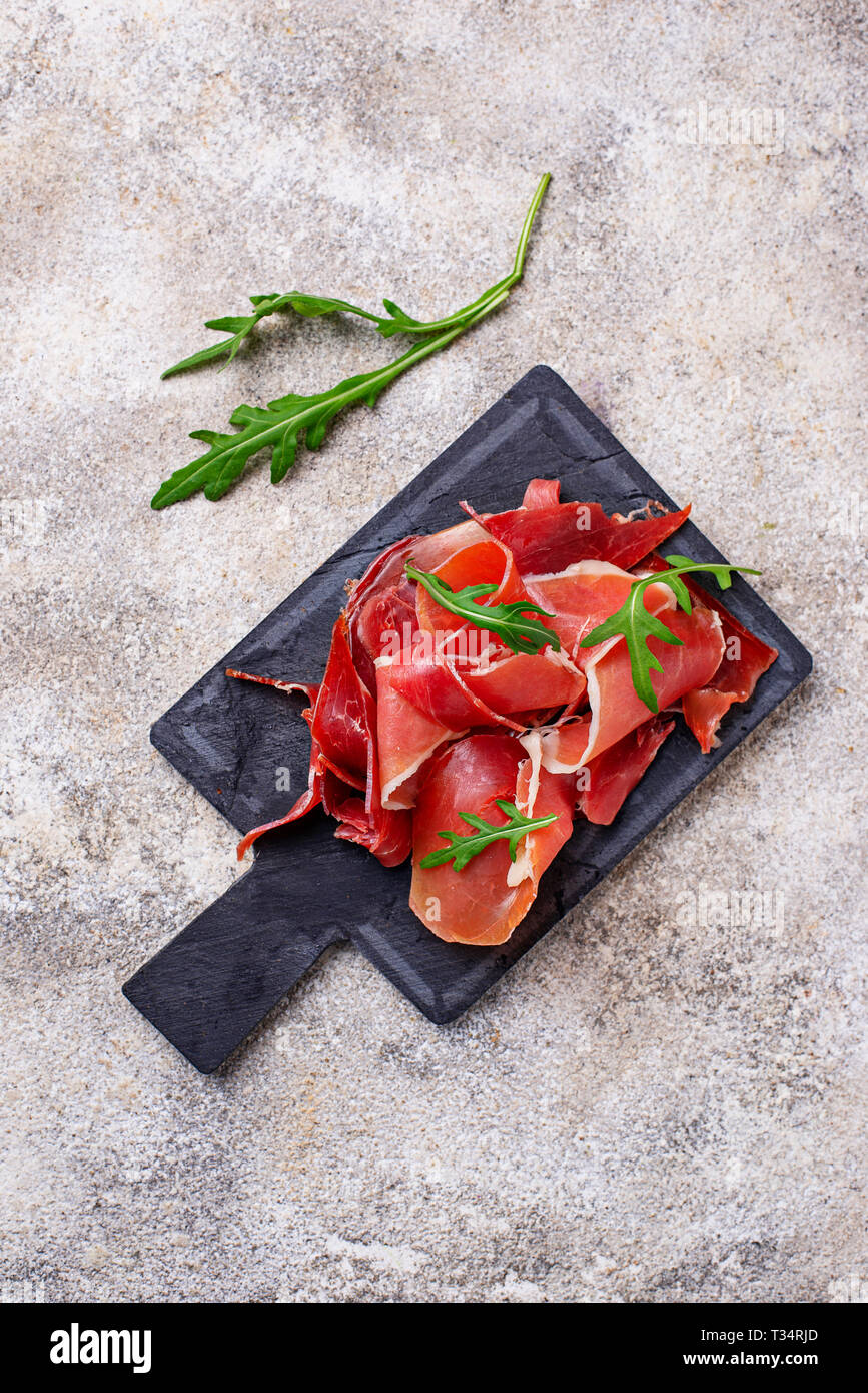 Traditional Spanish cured meat jamon Stock Photo - Alamy