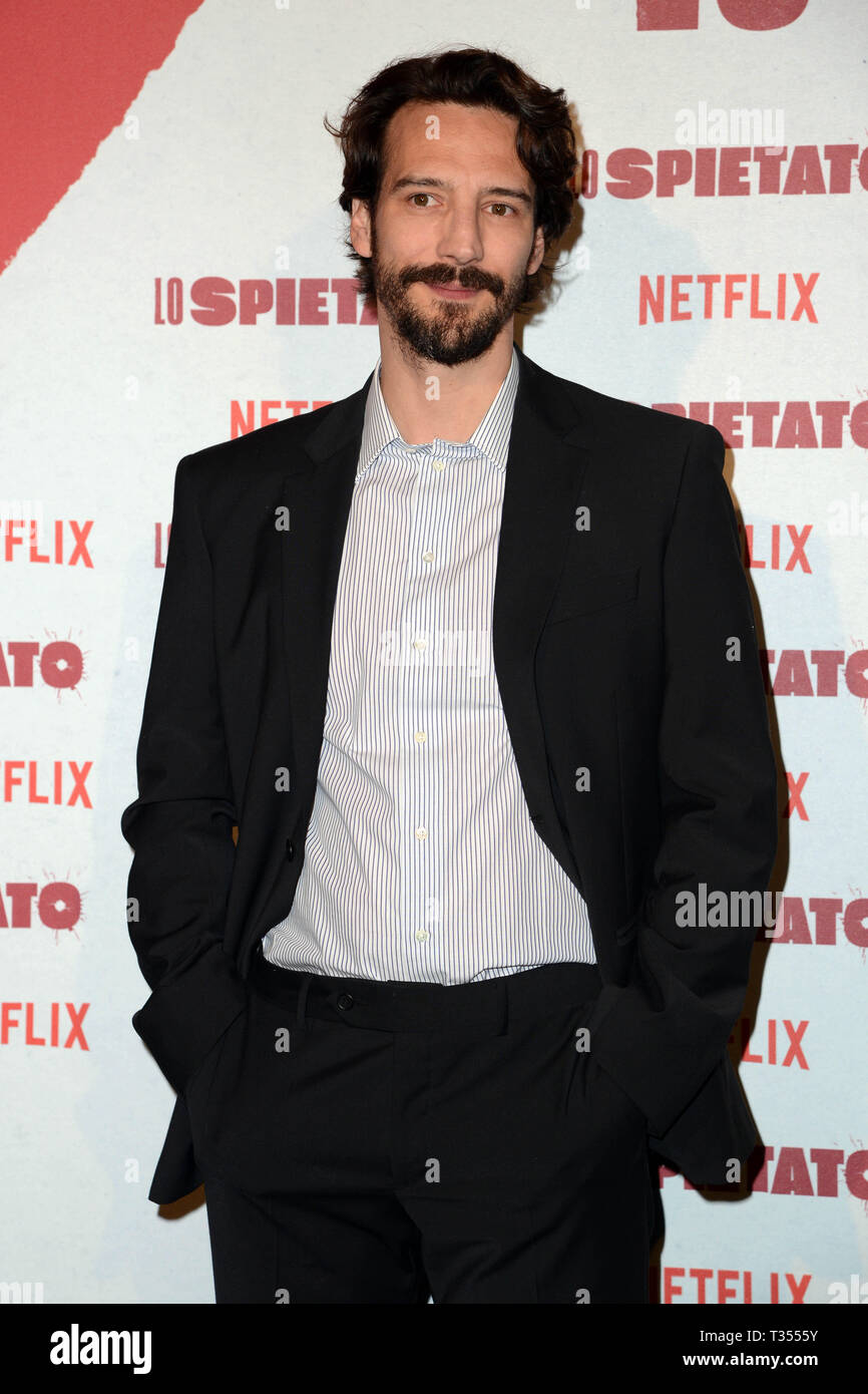 Milan, Italy. 07th Apr, 2019. Milan, Premiere of the Netflix movie "Lo ...
