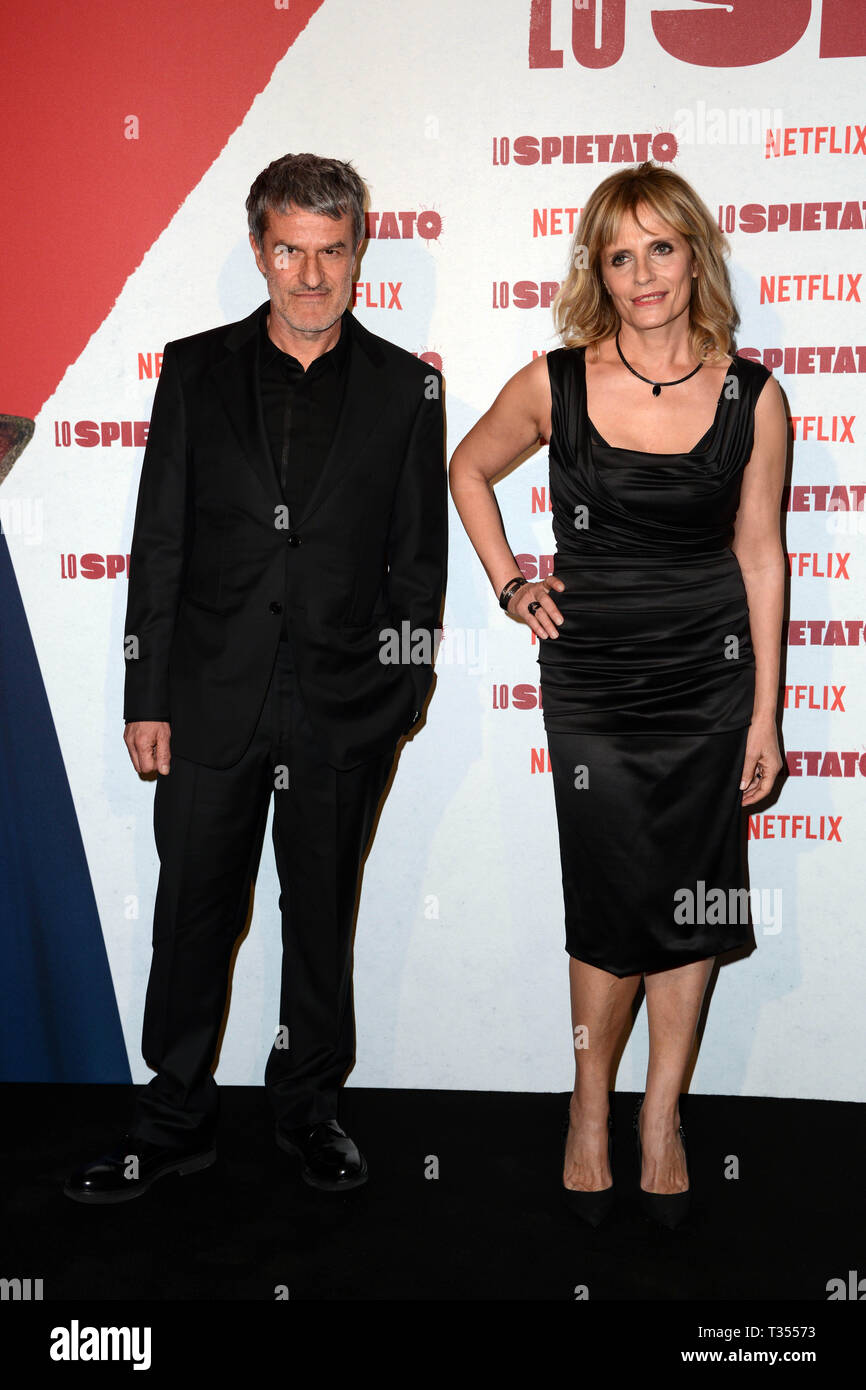 Milan, Italy. 07th Apr, 2019. Milan, Premiere of the movie Netflix "The ...