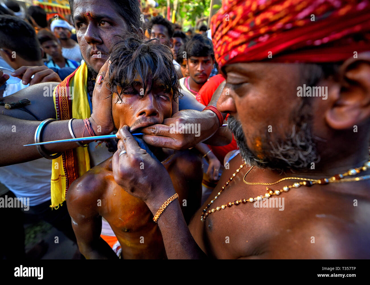 Bandel, India. 06th Apr, 2019. as per Traditional culture of Velvel ...