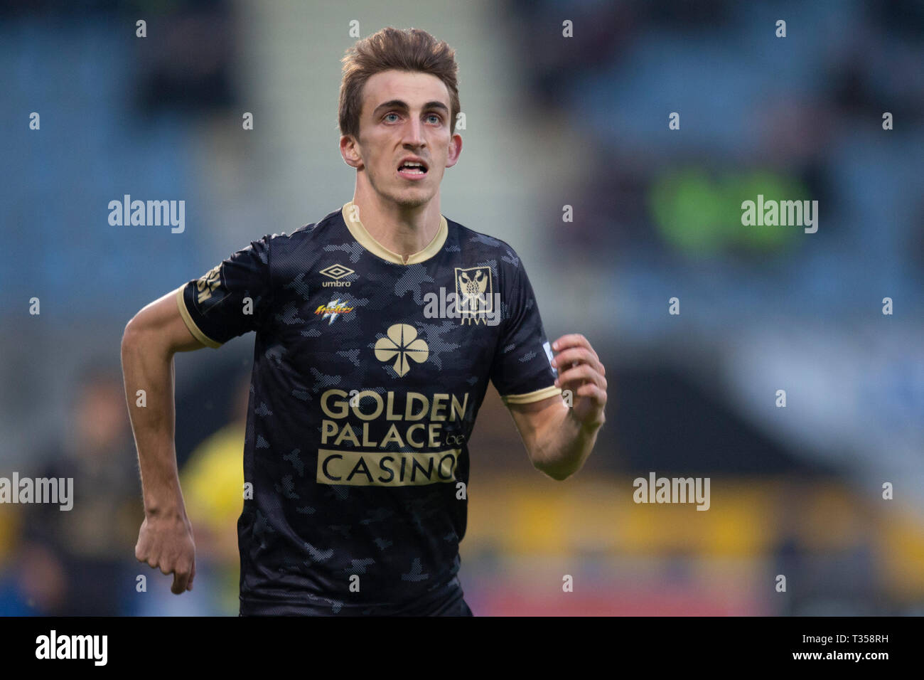 Westerlo, Belgium. 06th Apr, 2019. Alexis De Sart of STVV during the ...