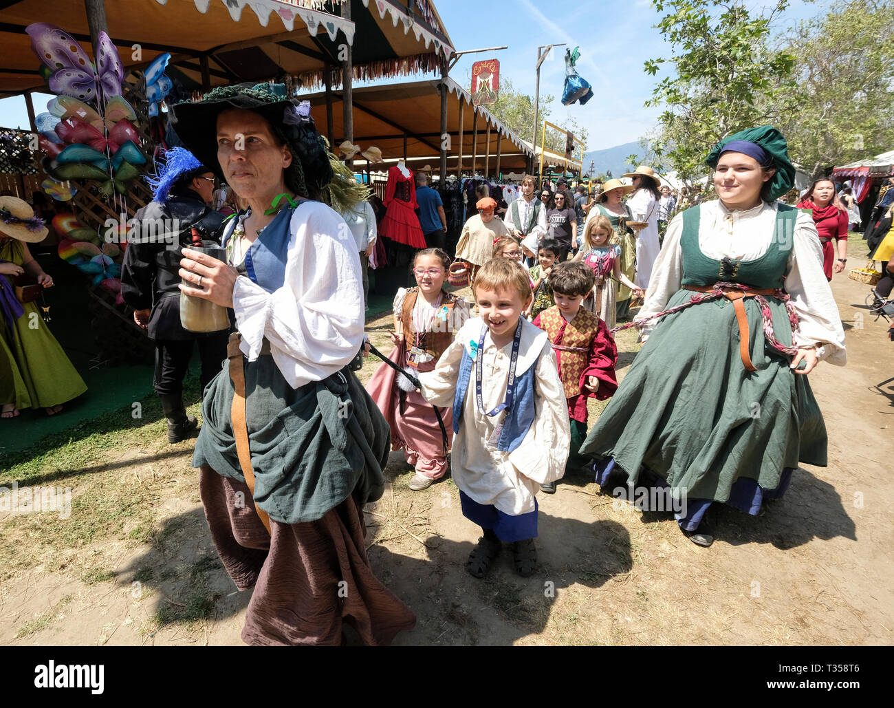 Los Angeles, USA. April 6. 19th May, 2019. People in ancient dress ...