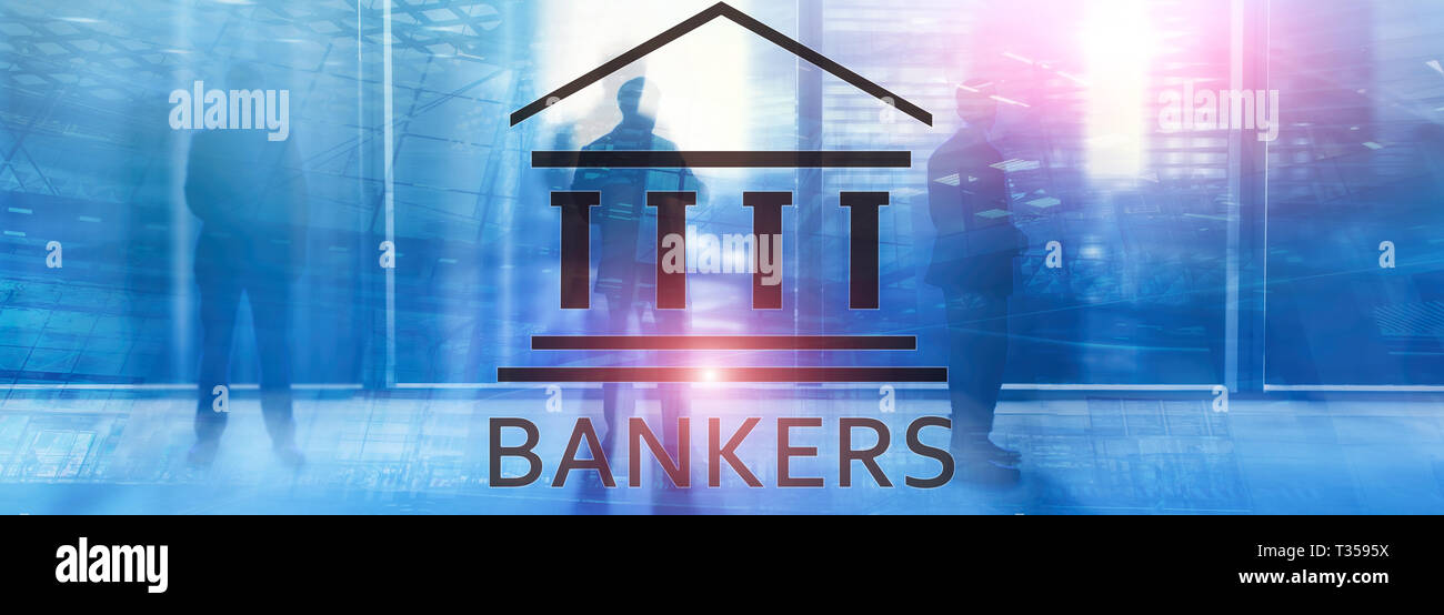 Bankers businessman people on abstract background. Financial concept ...