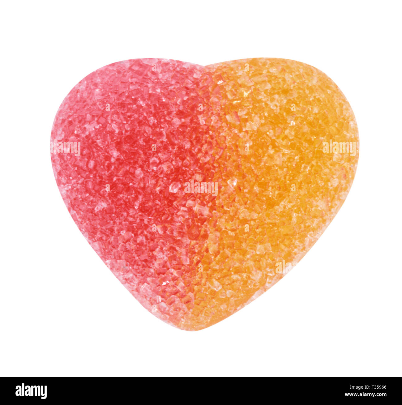 Fruit Jelly with Heart Shape Isolated Stock Photo - Alamy