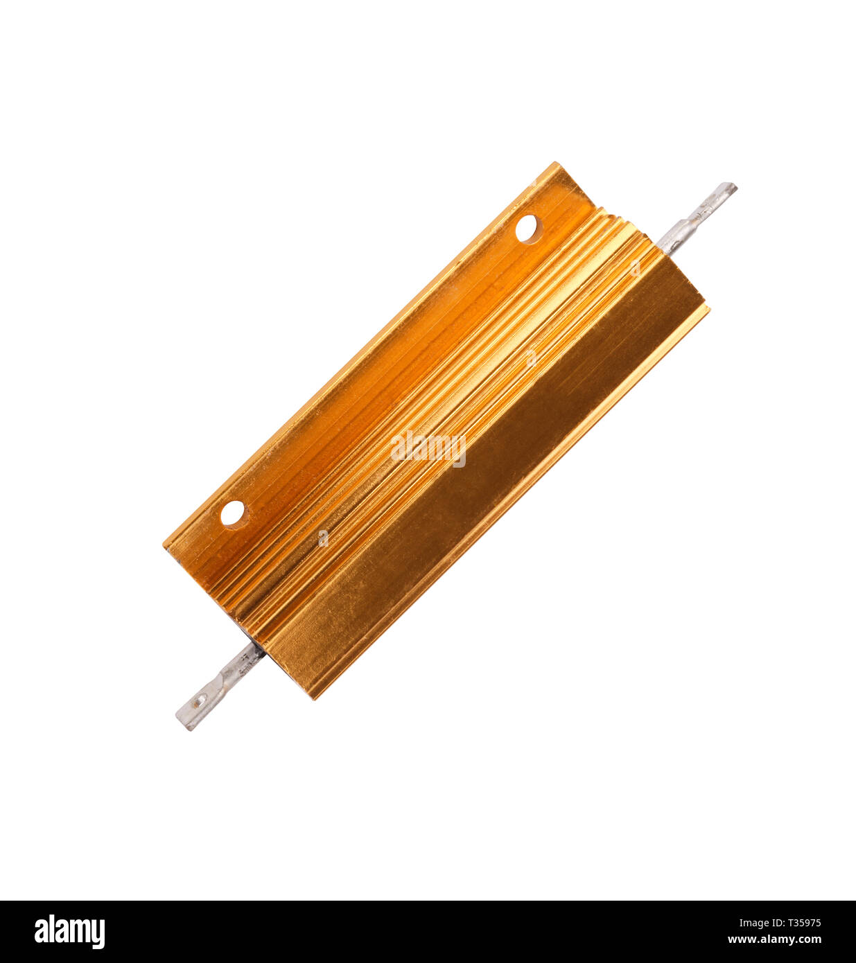 Resistor in Metal Case Isolated Stock Photo - Alamy