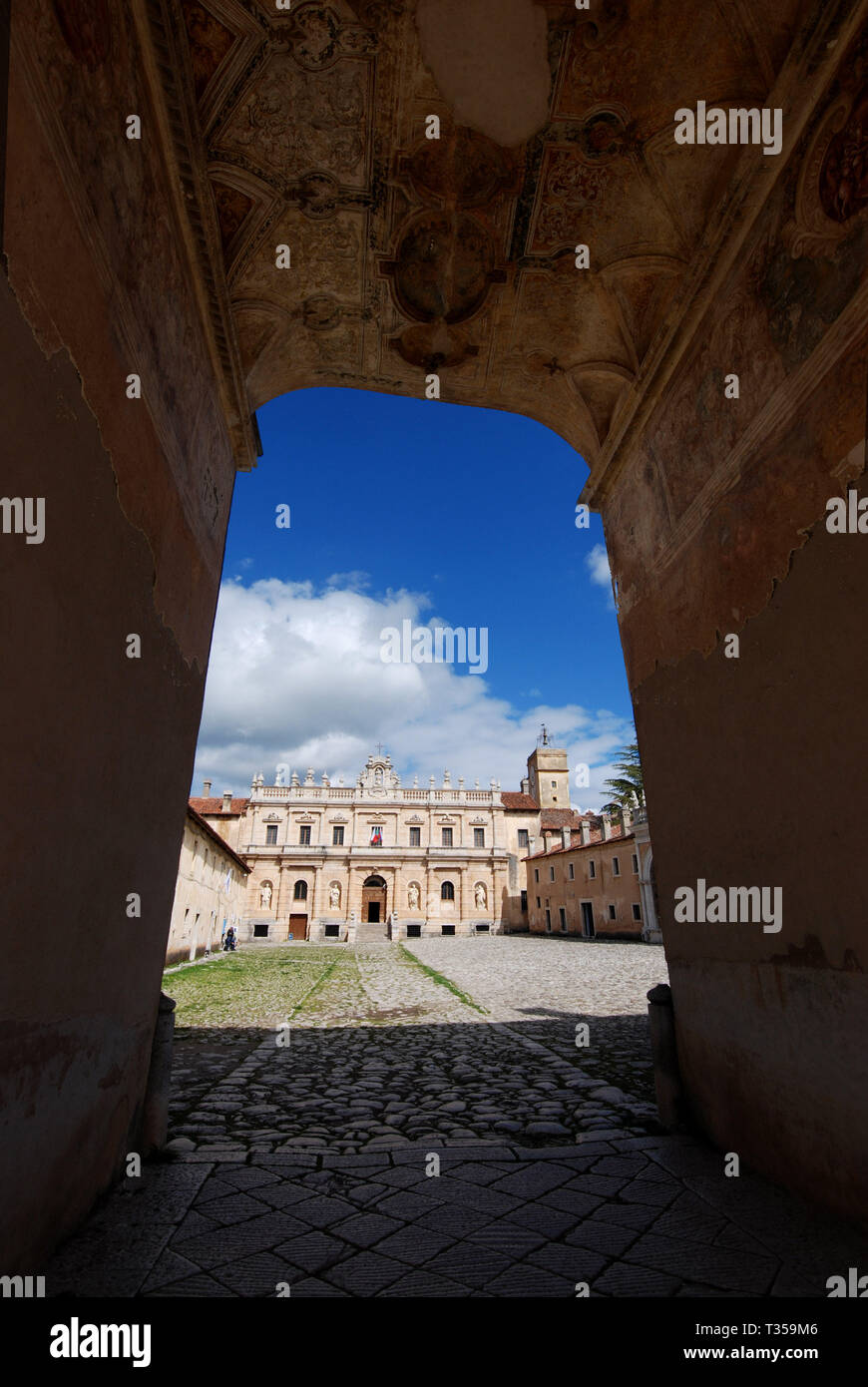 the large entrance portal to the atrium of saint lawrence charterhouse ...