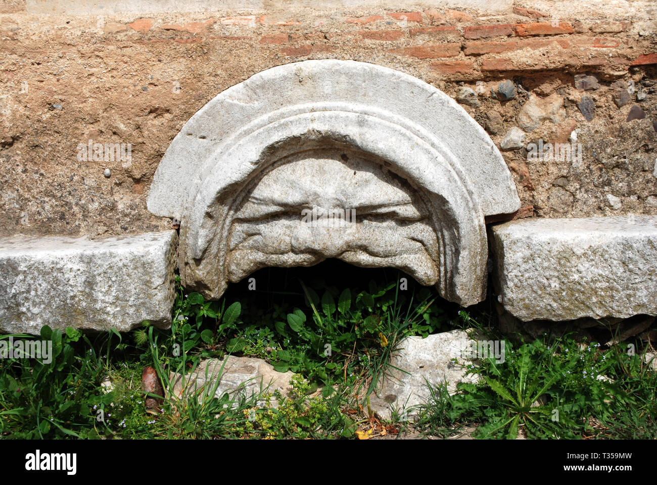 view and details of external facade and walls of saint lawrence ...