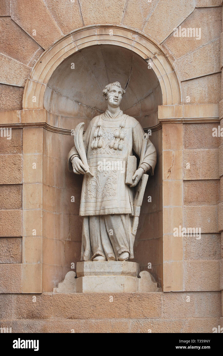 statue of st paul apostle san paolo apostolo on interior facade of st ...