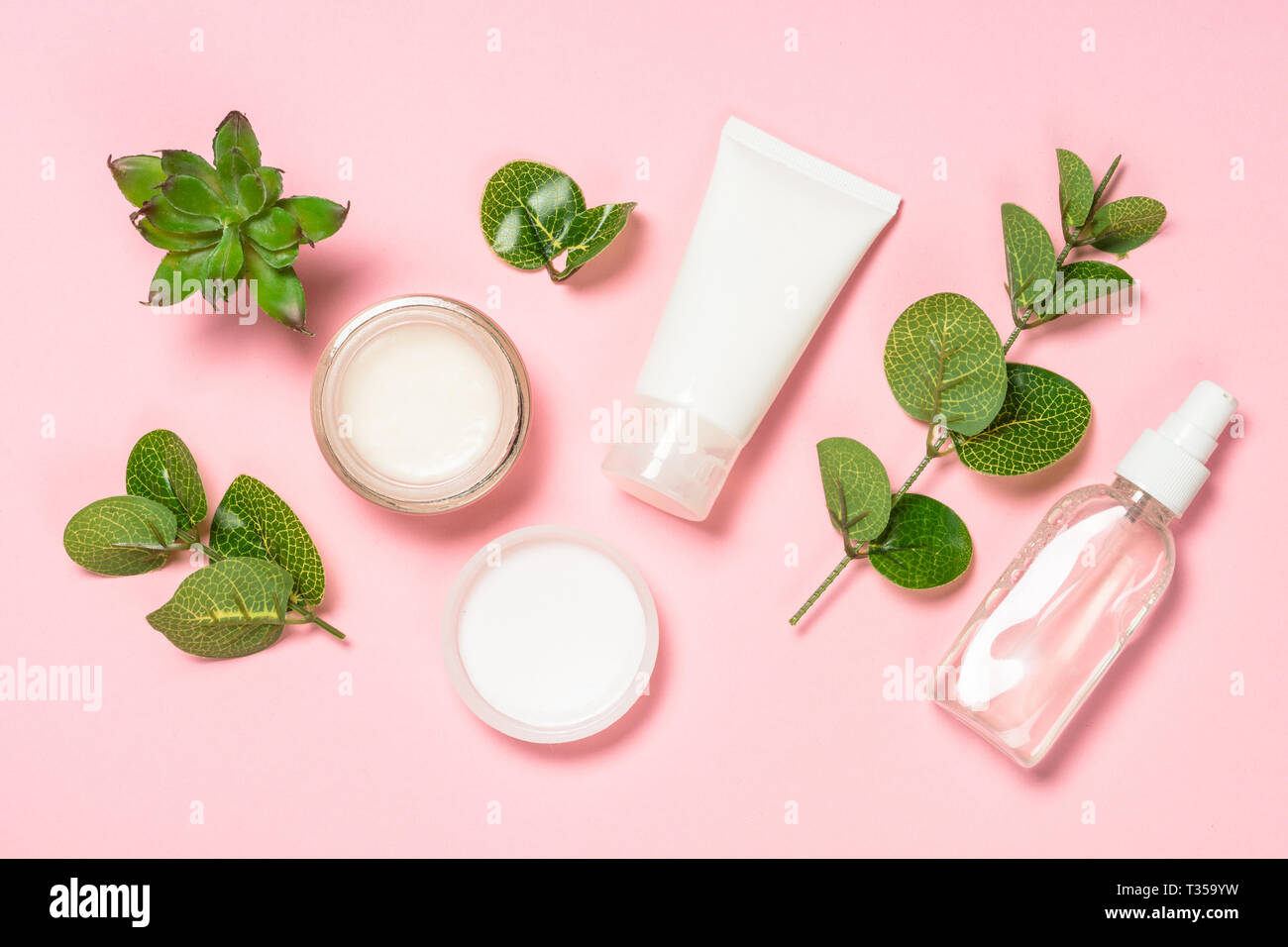 Skin care product, natural cosmetic flat lay Stock Photo - Alamy
