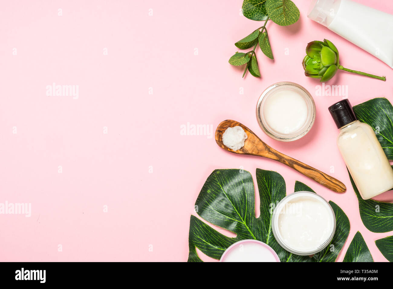 Skin care product, natural cosmetic flat lay Stock Photo - Alamy