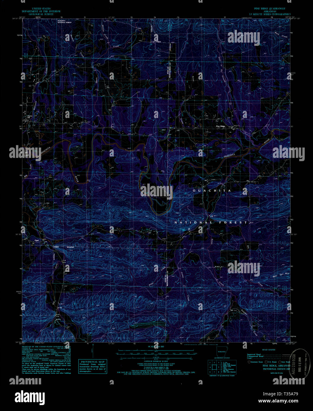 Map of pine ridge hi-res stock photography and images - Alamy