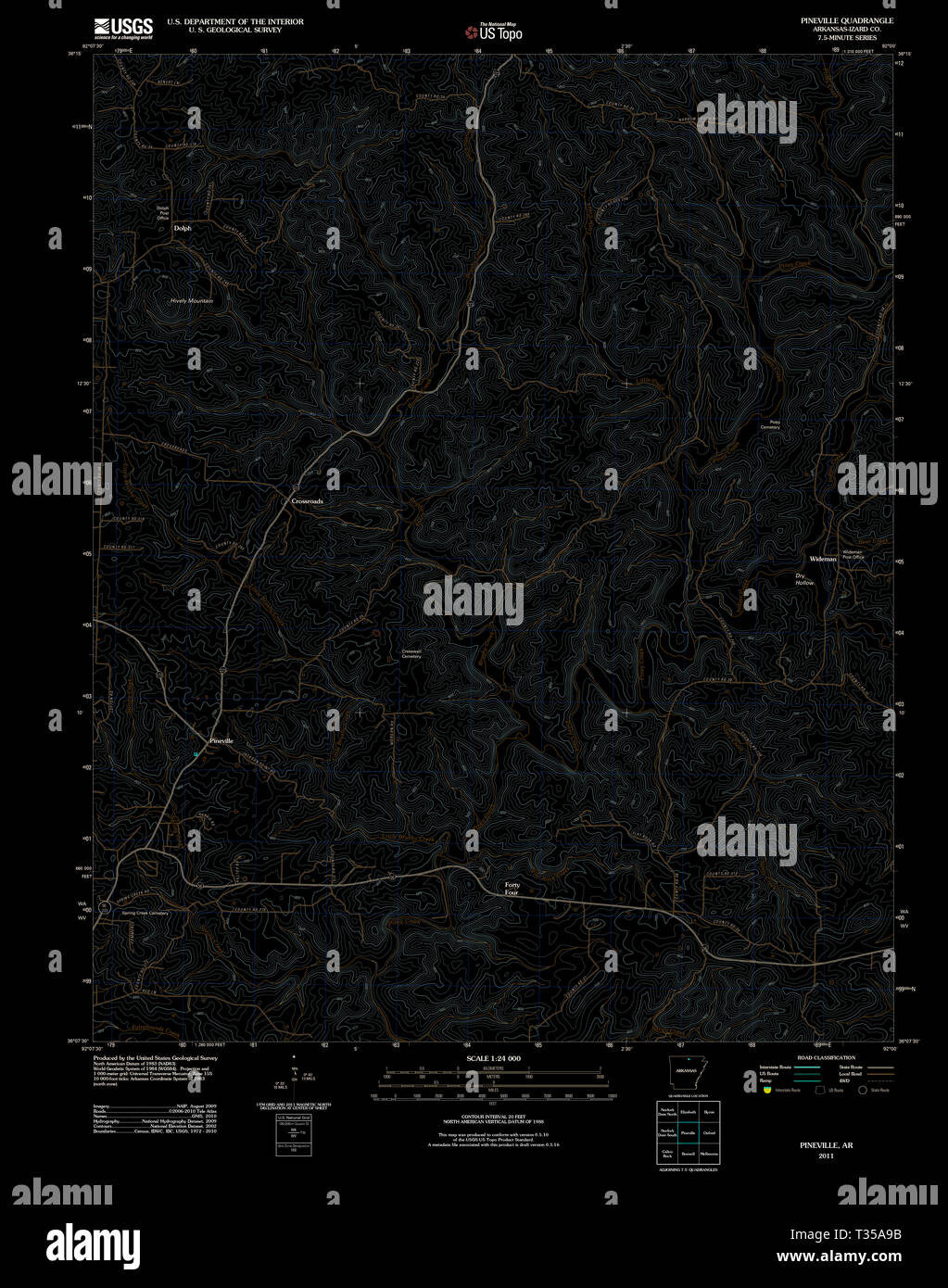Map of pineville hi-res stock photography and images - Alamy