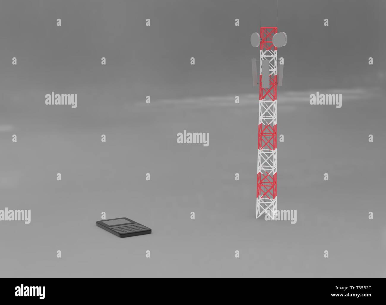 4g communications tower 3d hi-res stock photography and images - Alamy