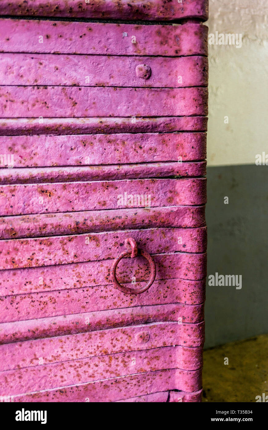 Detail of the narrow alleys of the walled village of Tsang Tai Uk (also ...