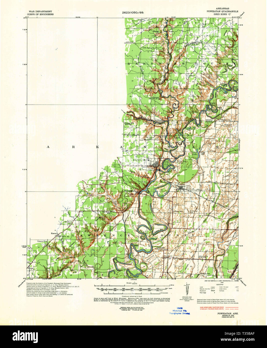 Map of powhatan hi-res stock photography and images - Alamy