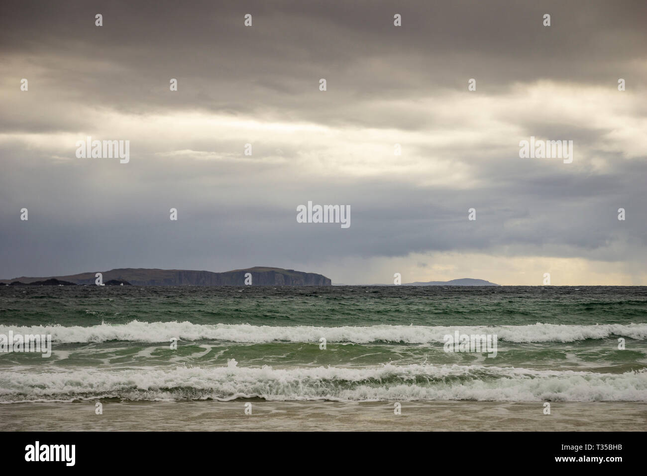 View over Polin Beach near Blairmore in Lairg, northwest Scotland Stock ...