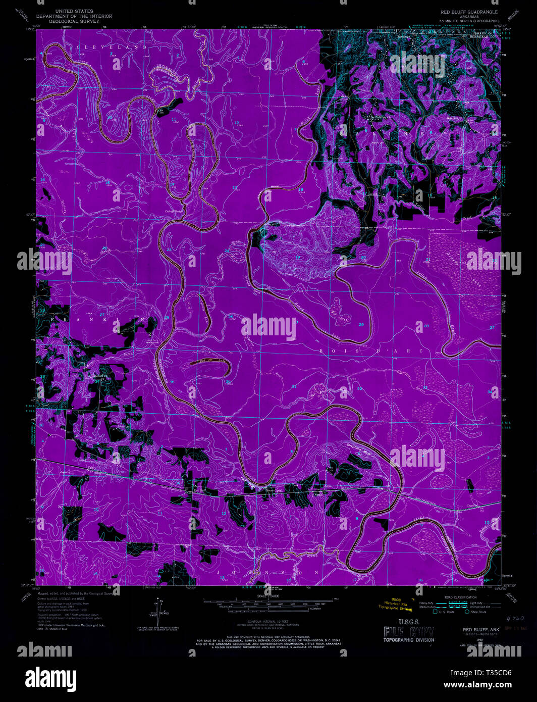 Map of red bluff hi-res stock photography and images - Alamy