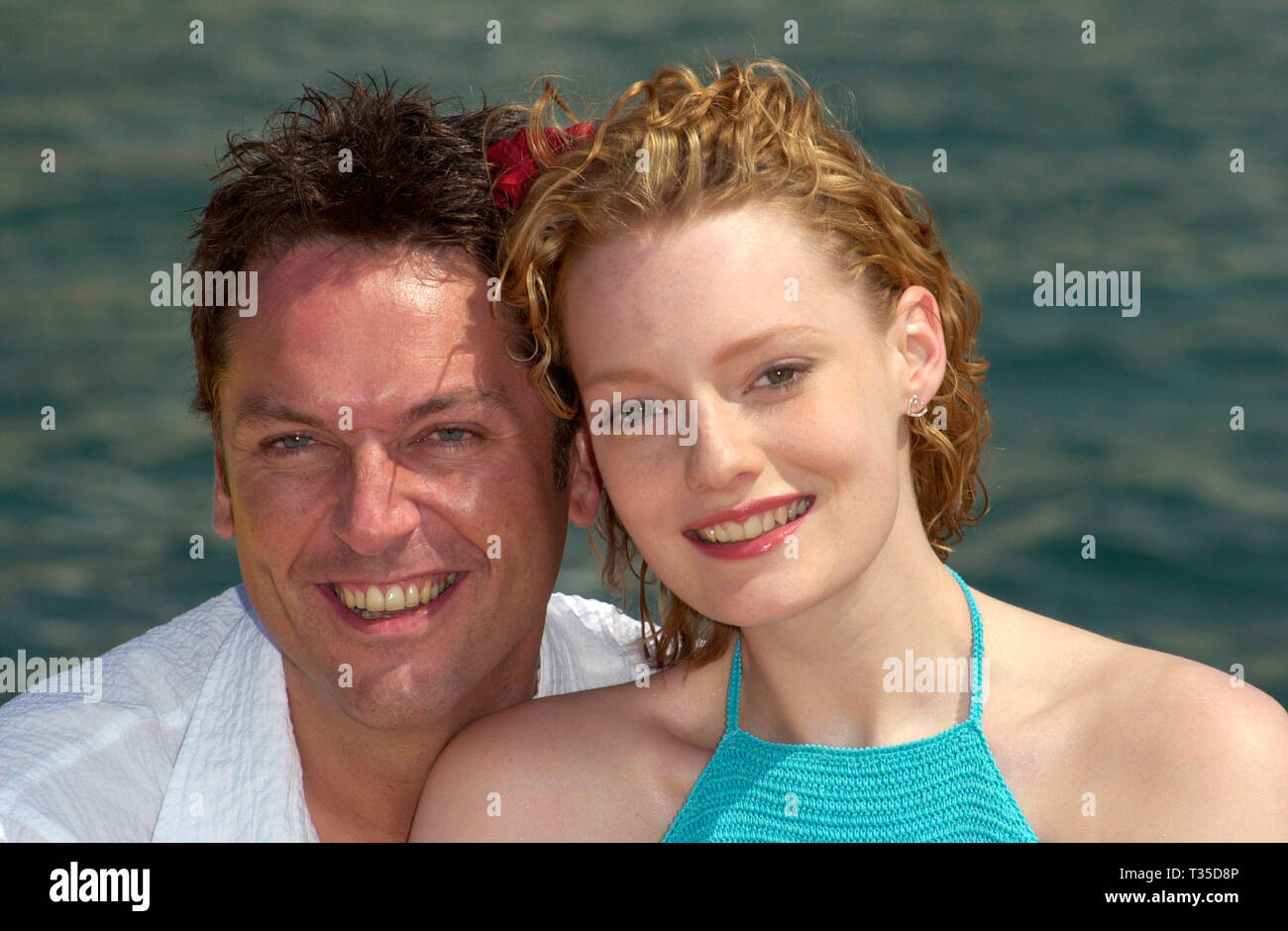 CANNES, FRANCE. May 13, 2001: Former model KELLY HARRISON (star of BBC ...