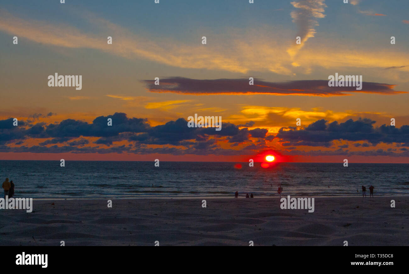 Ludington, Michigan Sunset Stock Photo - Alamy