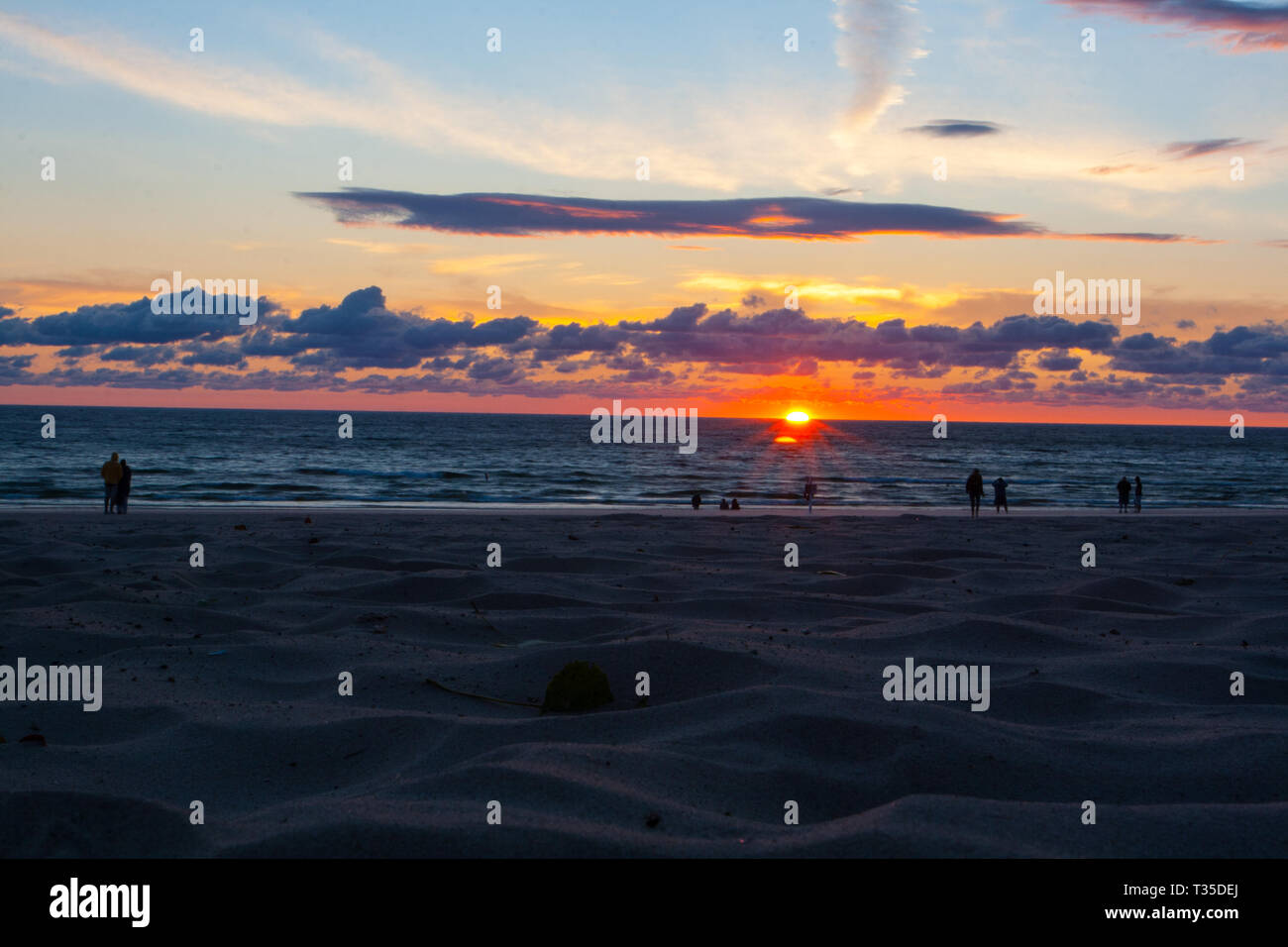 Ludington, Michigan Sunset Stock Photo - Alamy