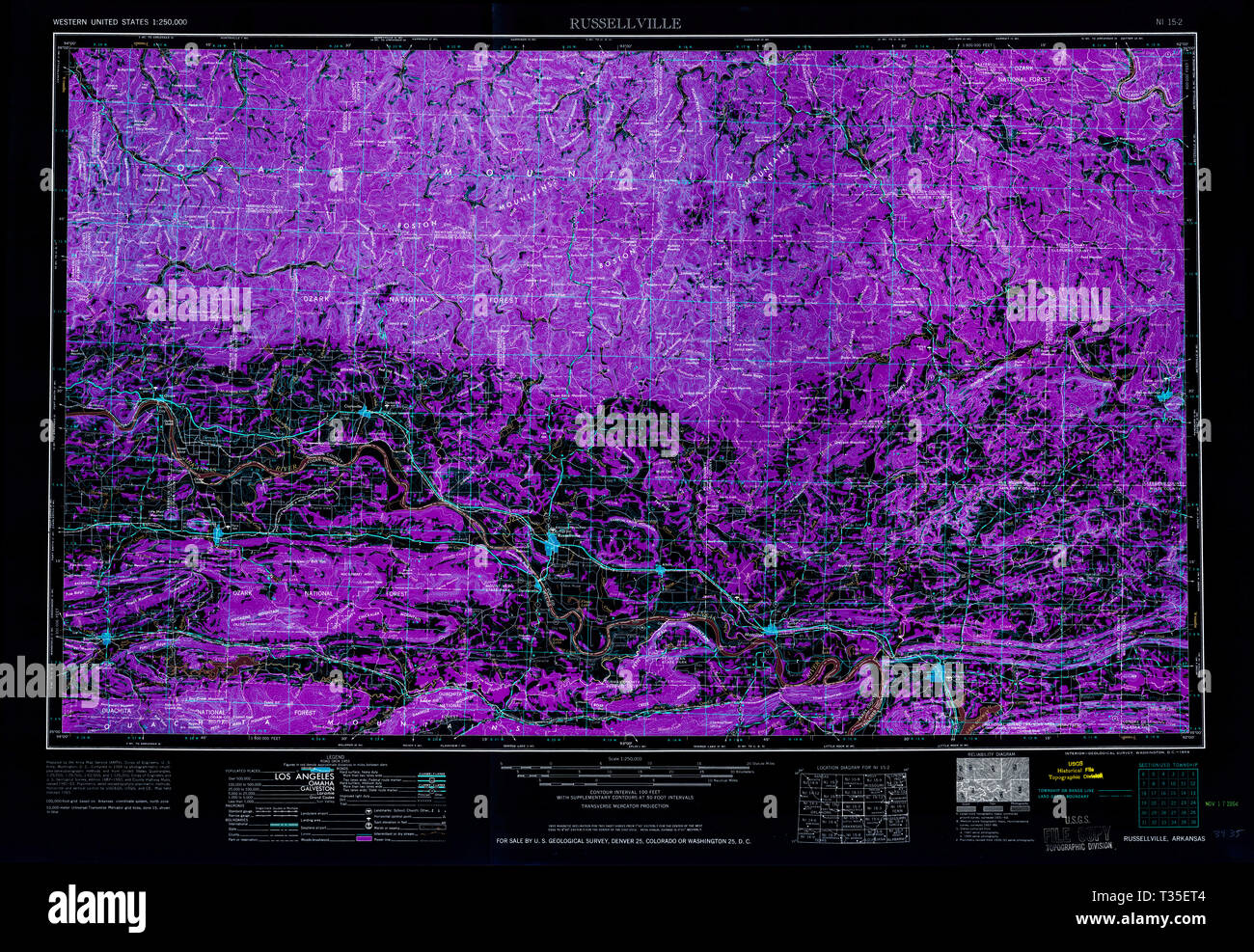 Map of russellville hi-res stock photography and images - Alamy