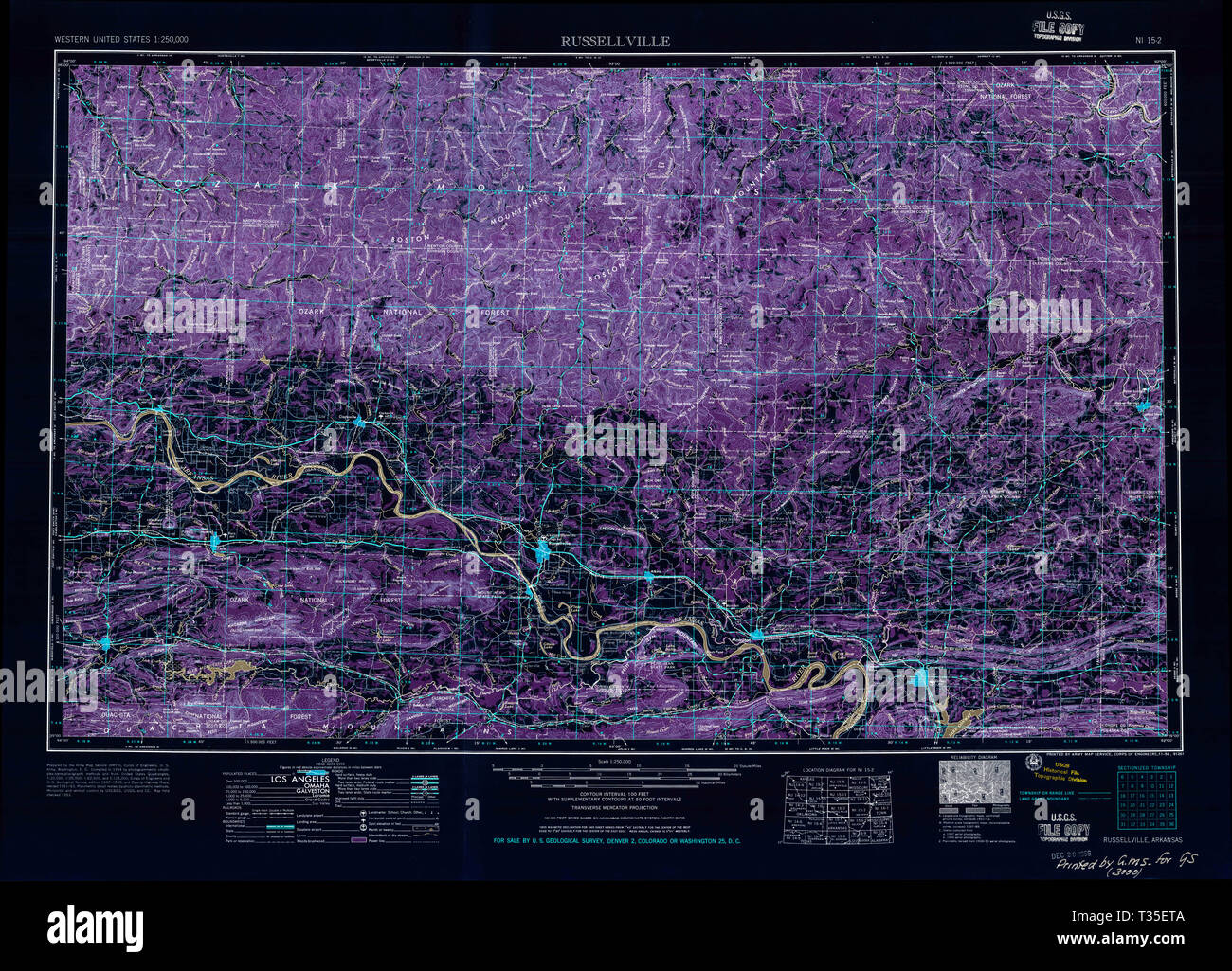 Map of russellville hi-res stock photography and images - Alamy
