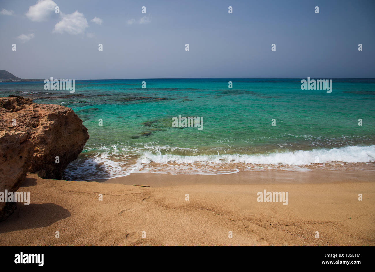 The red sand of Falassarna beach. Crete, Greece Stock Photo - Alamy