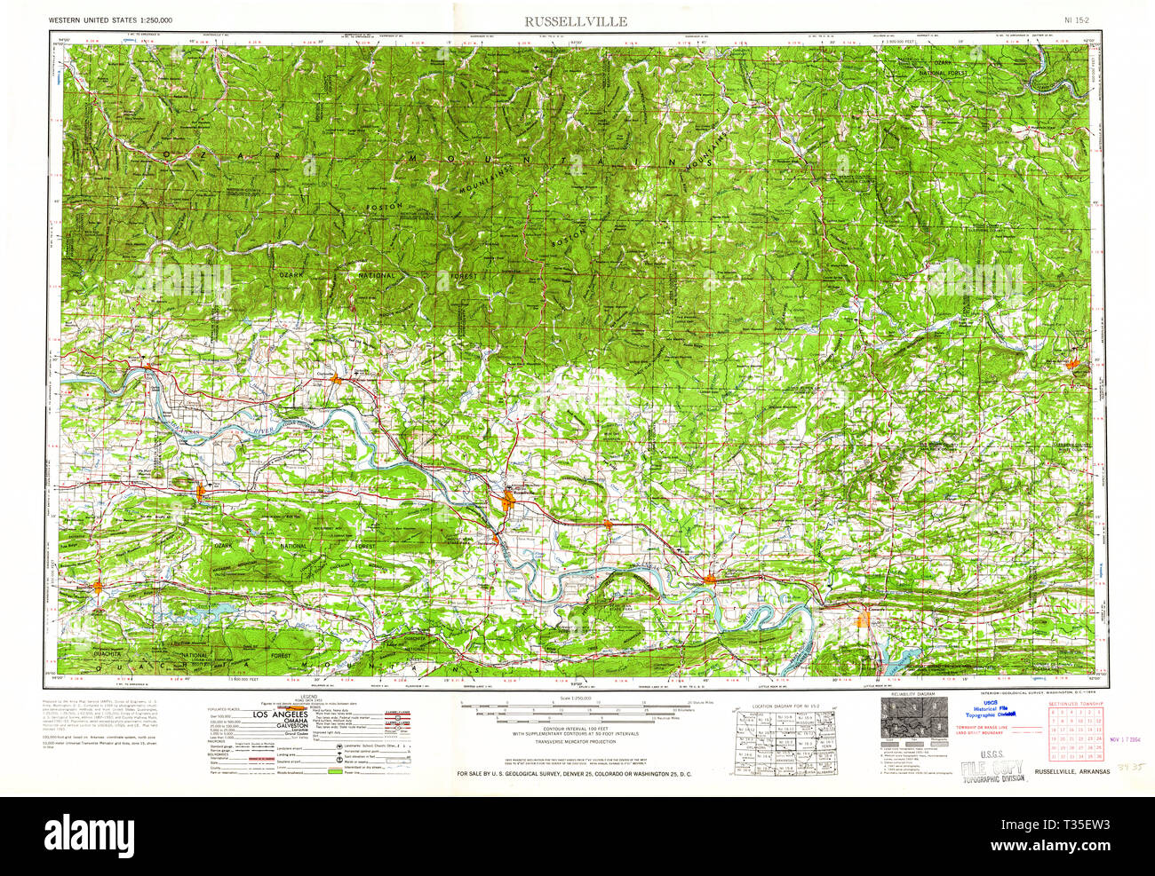 Map of russellville hi-res stock photography and images - Alamy
