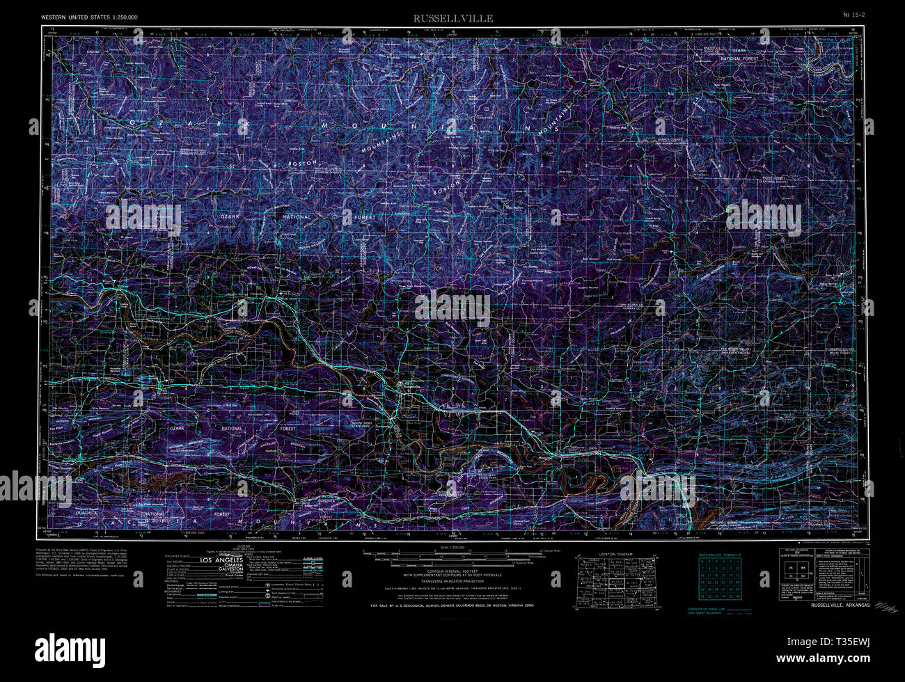 Map of russellville hi-res stock photography and images - Alamy