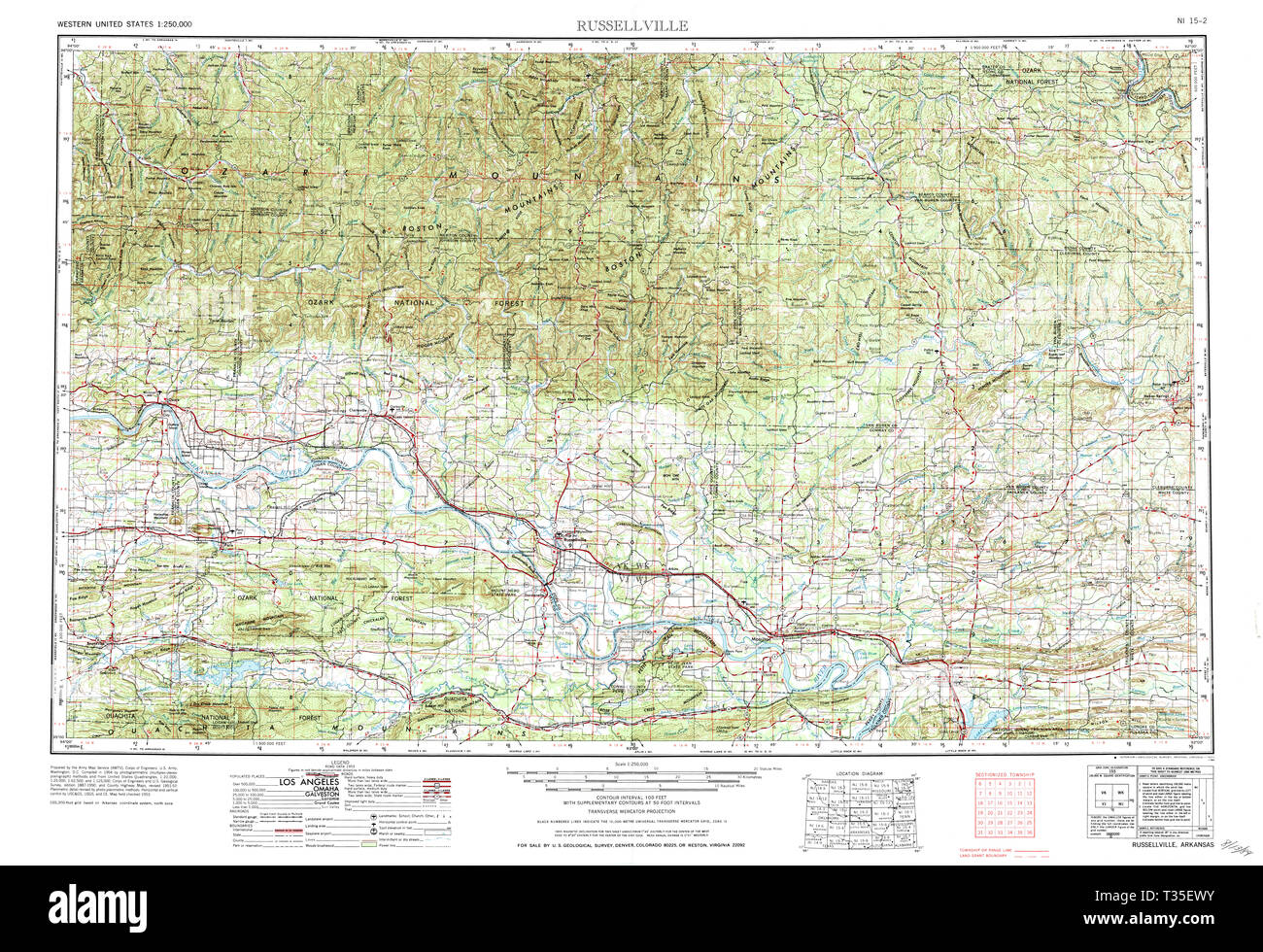 Map of russellville hi-res stock photography and images - Alamy